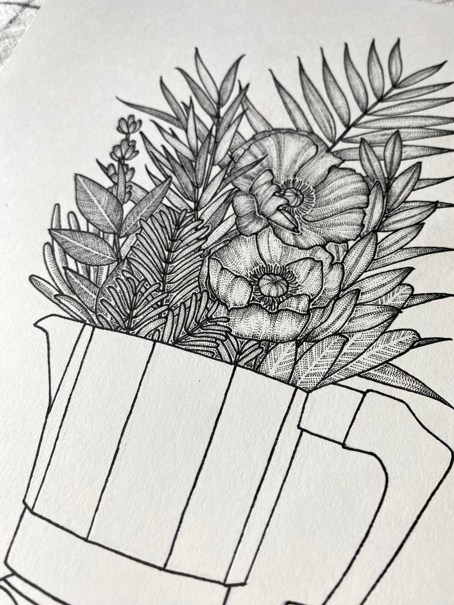 Percolator Original Drawing - A4 – aimeemacillustration